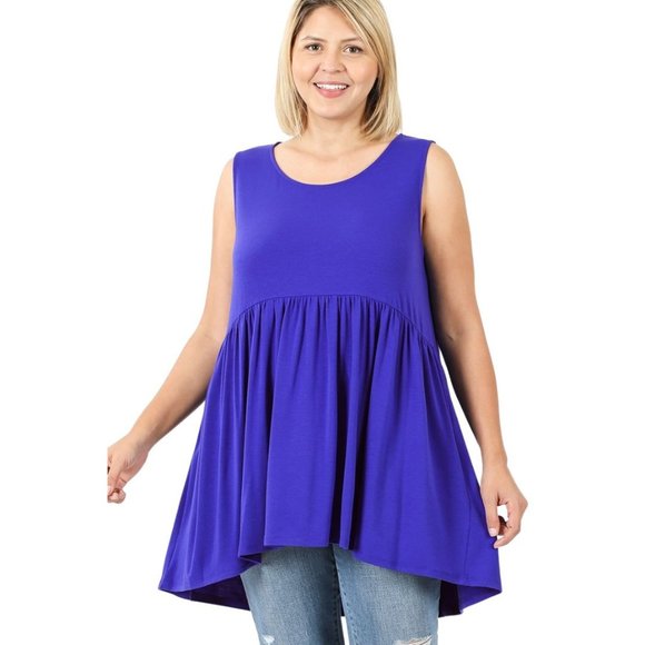 Zenana Outfitters | Dresses | Zenana Bright Blue Sleeveless High Low ...